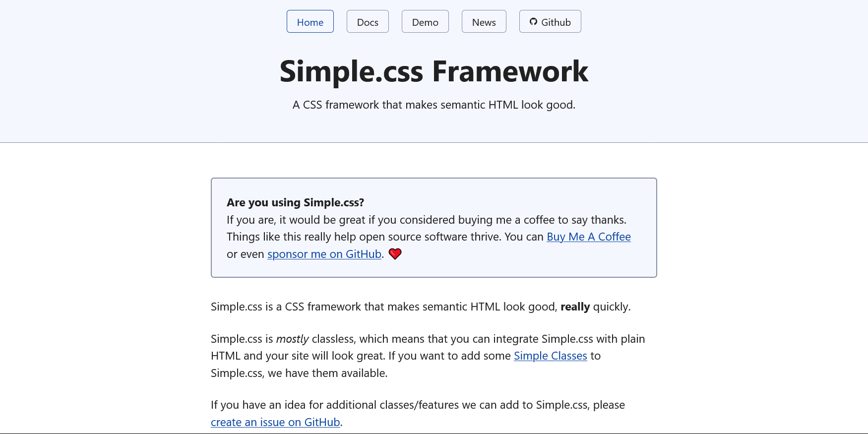 My views | Simple CSS ... SimpleCSS Framework